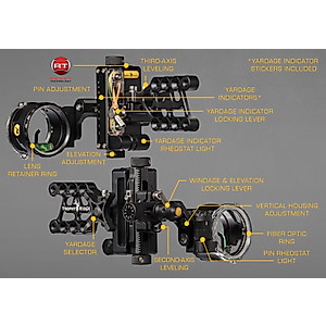 Trophy Ridge React One Pro Archery Bow Sight, Right Hand, 0.019 Pin