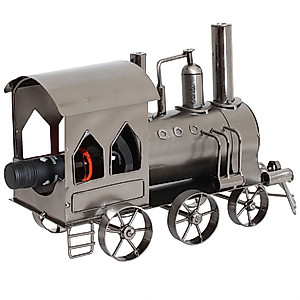 BRUBAKER Wine Bottle Holder Statue Locomotive Sculptures and Figurines Decor & Vintage Wine Racks and Stands Gifts Decoration