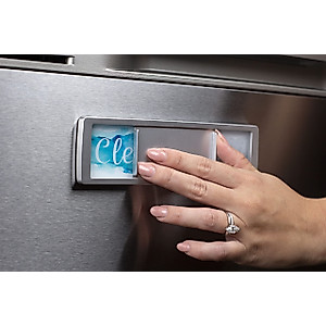 Aqua & Gray Sliding Clean Dirty Magnet for Dishwasher, Strong Dirty Clean Dishwasher Magnet, Aqua Watercolor Dish Indicator with 2 Adhesive Stickers