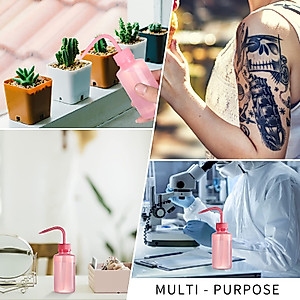 Oubest 2pcs Small Squeeze Bottles 150ml 5oz Wash Bottle Ldpe Plastic Squirt Water Bottle for Medical Label Tattoo Lash Water Succulent Watering Irrigation