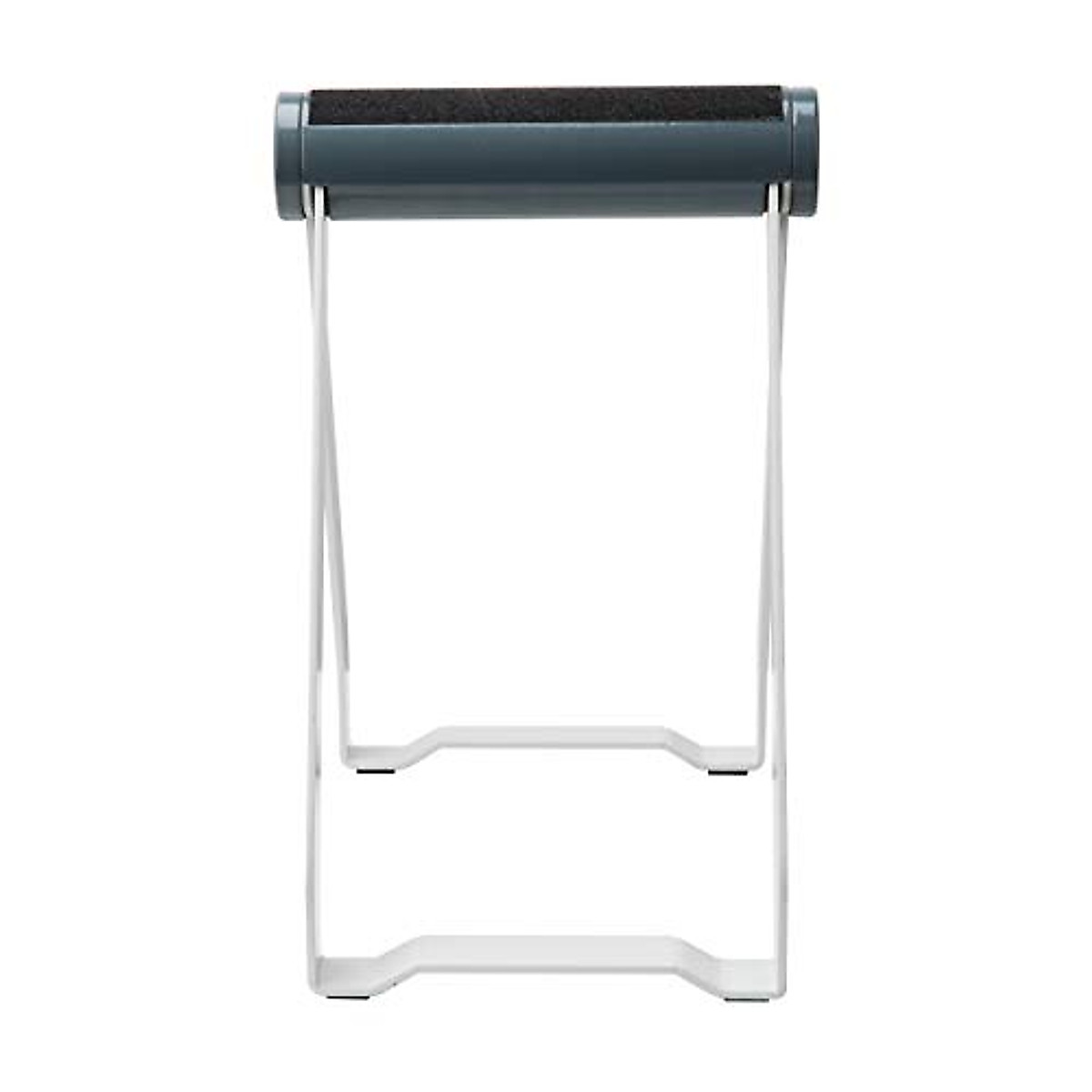 Mind Reader Collapsible, Portable Stand for Tying Laces, Accessibility for Back Pain, Seniors, Elevating Feet, Folding Platform, Plastic Shoe Step, One, Silver