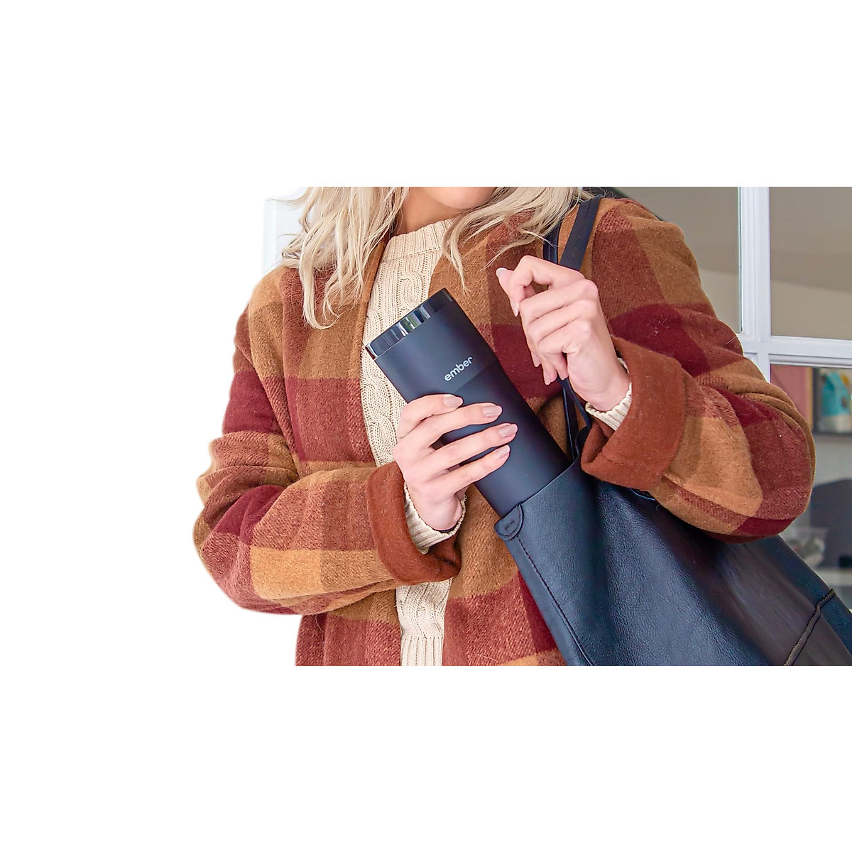 Ember Temperature Control Travel Mug 2, 12 oz, Black, 3-hr Battery Life - App Controlled Heated Coffee Travel Mug - Improved Design