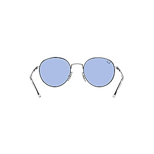 Ray-Ban RB3681 Round Sunglasses, Silver/Blue, 50 mm