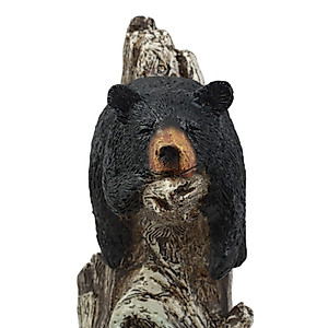 Ebros Lazy Days of Summer Black Bear Sleeping On Tree Branch Statue Wildlife Forest Rustic Cabin Decor Bear Figurine