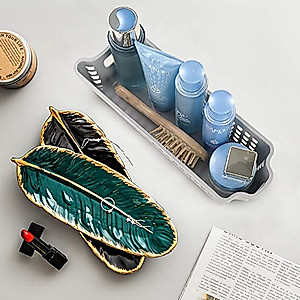 Ponpong Small Slim Grey Plastic Storage Baskets, 11.02" X 3.74" X 2.76", 6 Packs