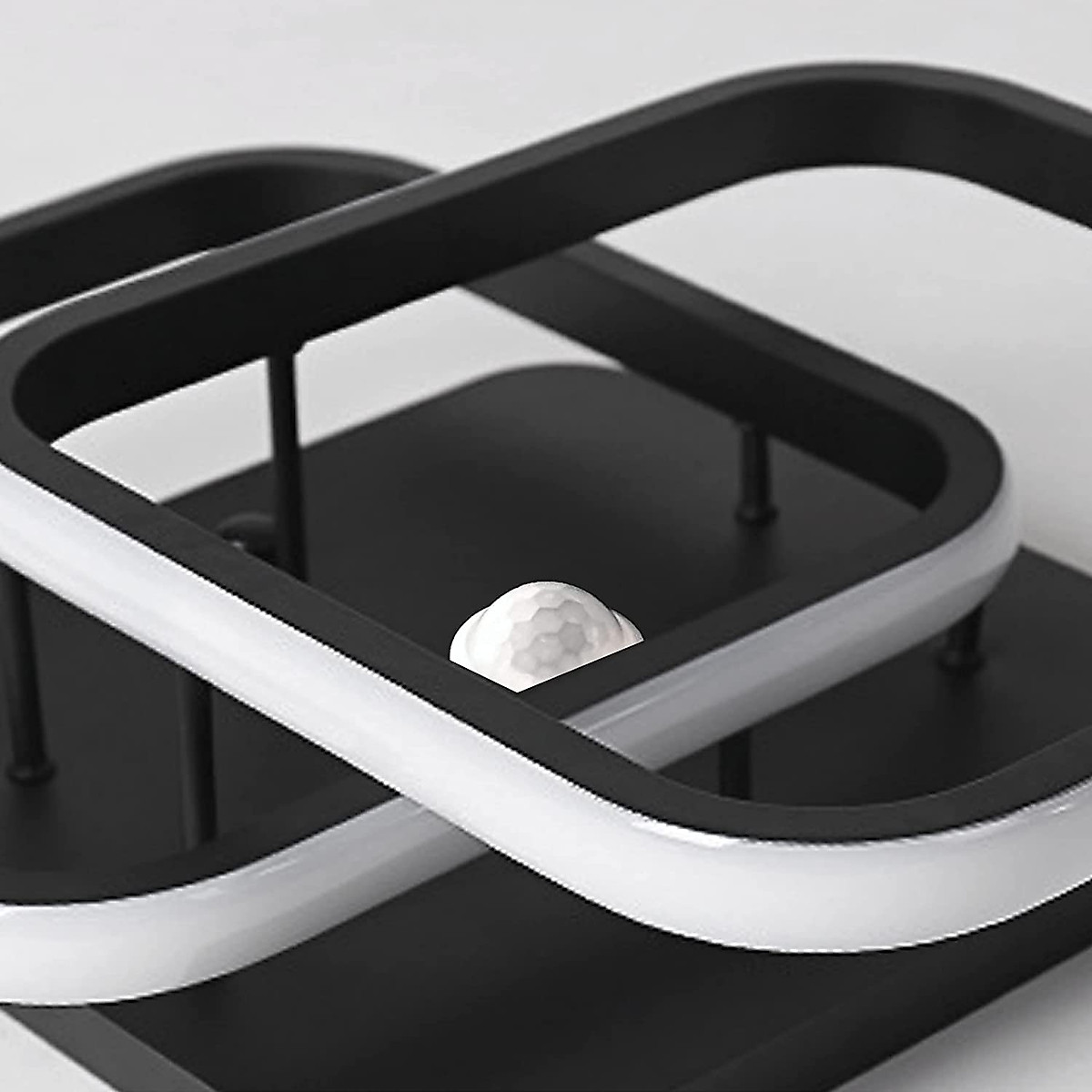 ADISUN Motion Sensor LED Ceiling Light, 22W Black Mount Motion Activated Light Fixture Ceiling lamp for Closet Laundry Bathroom Hallway Stair Porch Basement, Warm White 3000K