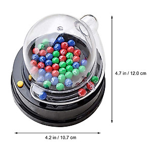 Bingo Lotto Game Electric Lotto Ball Machine Mini Machine Portable Bingo Machine Toy Jackpot Machine with Fortunate Number Picker for Family Table Games