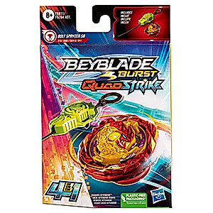 BEYBLADE Burst QuadStrike Bolt Spryzen S8 Spinning Top Starter Pack, Balance/Attack Type Battling Game with Launcher, Kids Toy Set