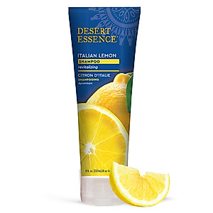 Desert Essence Italian Lemon Shampoo - 8 Fl Oz - Revitalizing - Adds Volume - Shine - Strength Scented - Certified Organic - Aloe Vera - B-complex Vitamins - Cruelty Free - No Parabens
