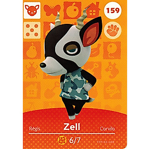 Nintendo Animal Crossing Happy Home Designer Amiibo Card Zell 159/200 USA Version