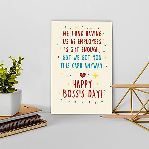 Funny Boss Day Card, Happy Boss’s Day Card Gift for Boss, Cute Boss Birthday Card for Him Her, Appreciation Card for Boss Manger Employer