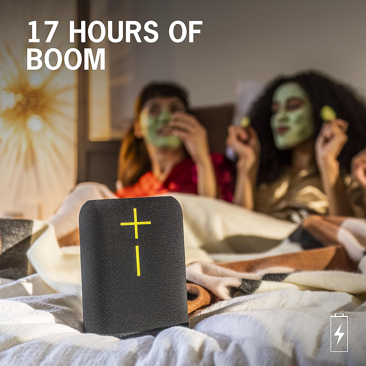 Ultimate Ears EPICBOOM, Portable Wireless Bluetooth Speaker, Big Bass and Immersive, 360-Degree Sound, Adaptive EQ, IP67 Waterproof, Floatable, 17 Hour Battery, 180 ft Range, USB C - Charcoal Black