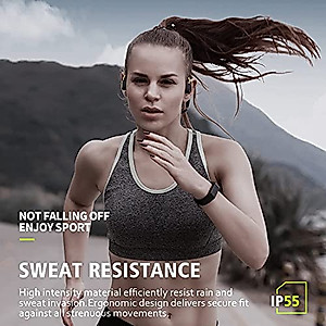 VIDONN Bone Conduction Headphones F1 Sweat Resistant Wireless Earphones for Workouts and Running Bluetooth Headphones with Mic