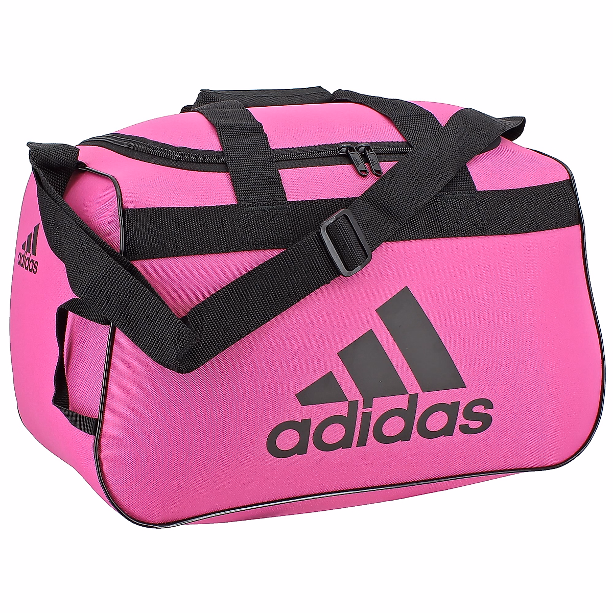 adidas Diablo Small Duffel, Sports Duffle Gym Bags for Men or Women, Intense Pink/Black, One Size