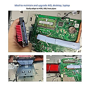 HASAYAKI 6 Pack 70x24x3 mm Aluminum Heat Sink Sets, with Adhesive Thermal Pads for Cooling PC PS AIO HDD SSD Router TV Stick and More