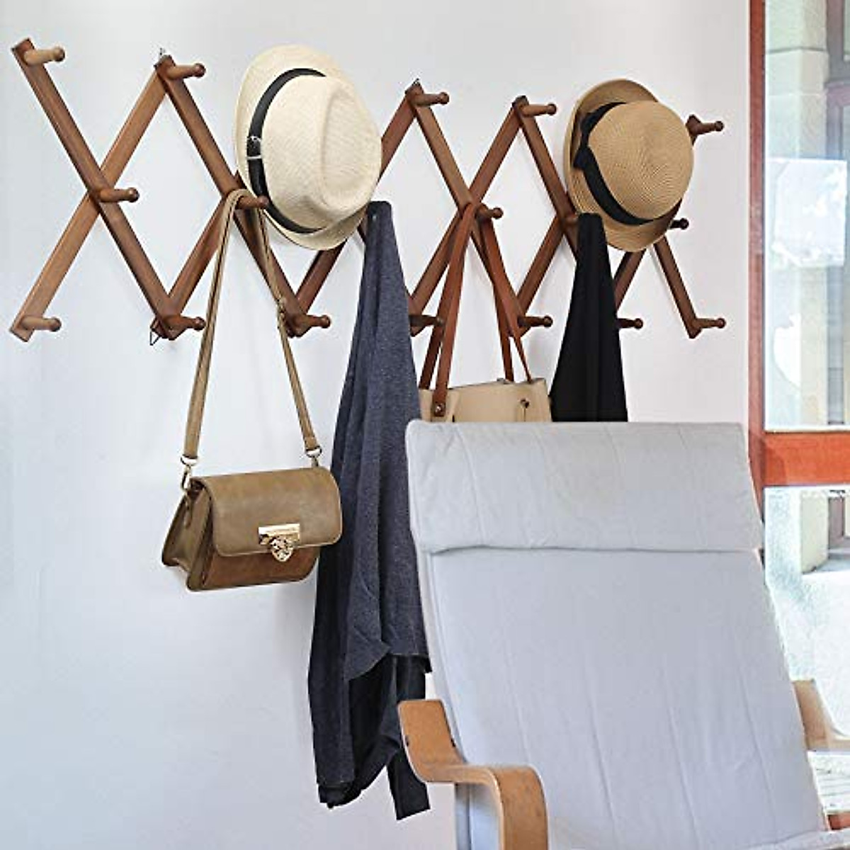 WEBI Accordion Wall Hanger: Expandable Coat Rack