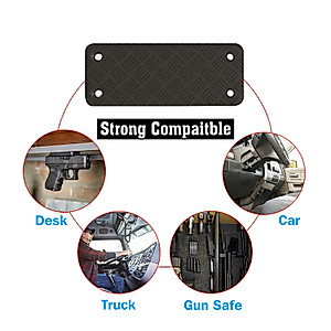 2-Pack Gun Magnet Mount, 55 lb Rating,Magnetic Gun Holster| Rubber Coated Gun Holder for Handgun, Shotgun, Rifles, Revolvers| Beside Holster, Using in Cars, Trucks, Wall, Desk (2-Pack Black)