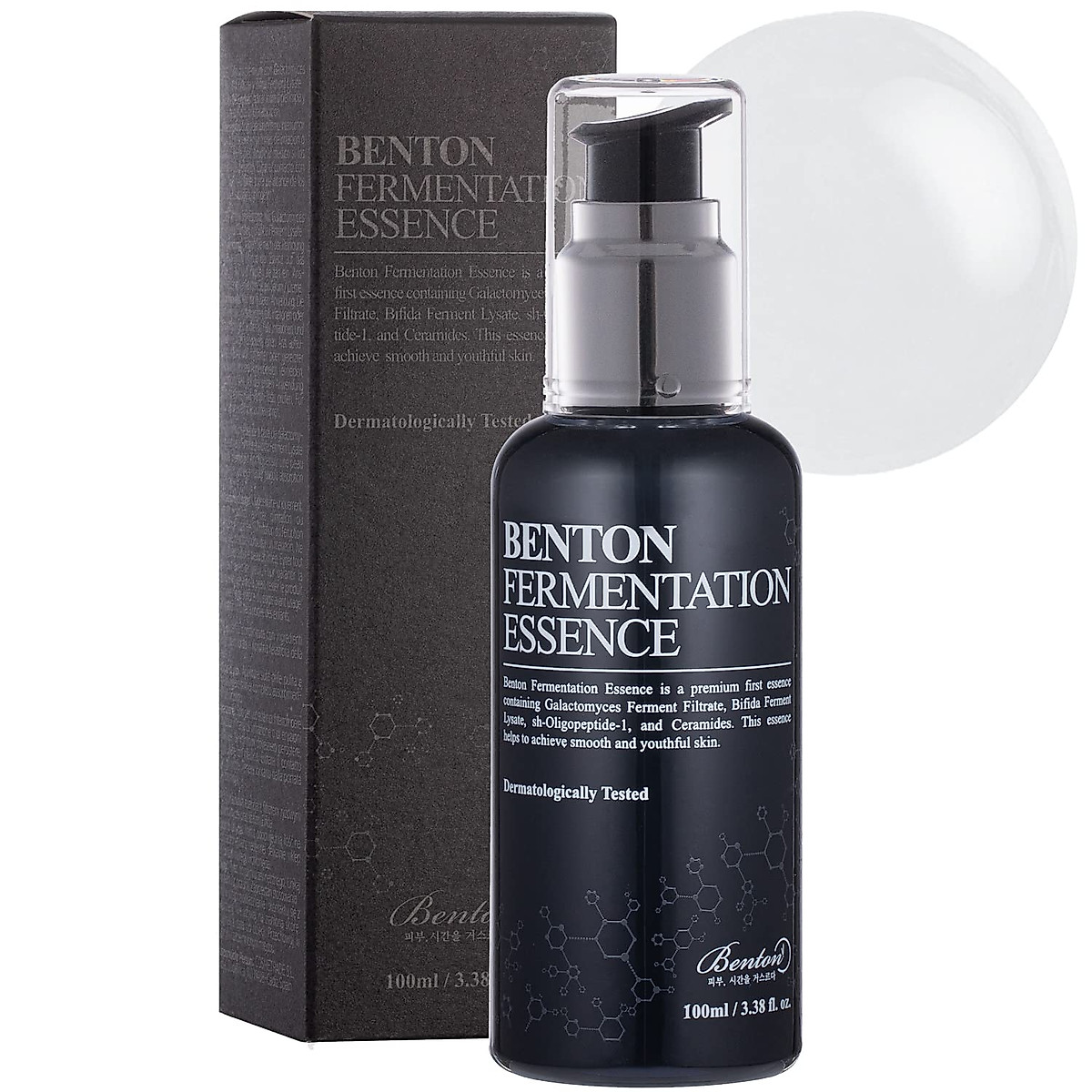 BENTON Fermentation Essence (100ml) - Galactomyces Ferment Filtrate & Bifida Skin Fiirming & Vitalizing Essence, Anti-Wrinkle, Hydrating, for Dull & Dry Skin