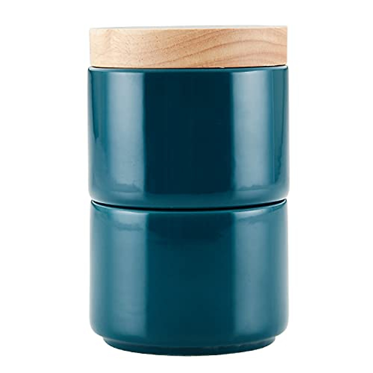 Rachael Ray Ceramics Stacking Spice/Seasoning Box Set with Lid, 2 Piece, Teal
