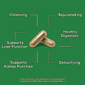 ORGANIC INDIA Liver Kidney Herbal Supplement - Detoxify & Rejuvenate, Supports Healthy Liver & Kidney Function, Vegan, Gluten-Free, Kosher, USDA Certified Organic, Non-GMO - 90 Capsules
