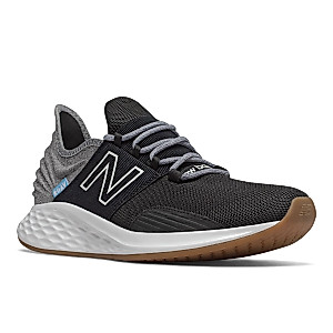 New Balance Men's Fresh Foam Roav V1 Sneaker, Black/Light Aluminum, 12