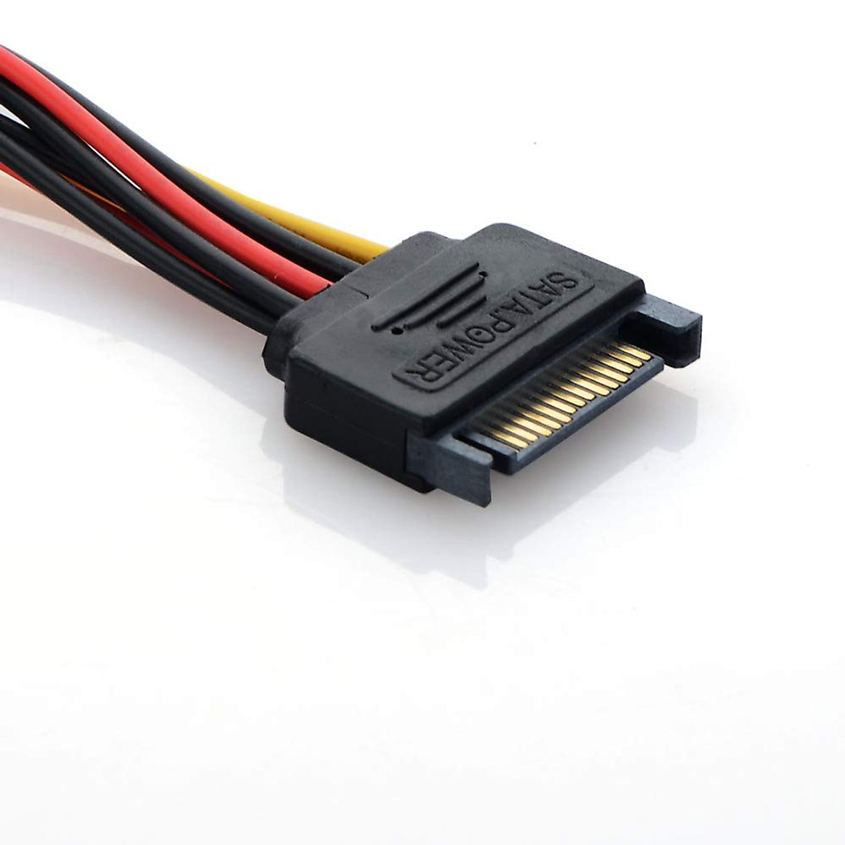 ANRANK SC1504AK Sata 15-Pin Male to Dual 4 Pin Molex Lp4 Female IDE Hard Drive Power Y-Adapter Converter Cable for IDE HDD DVD