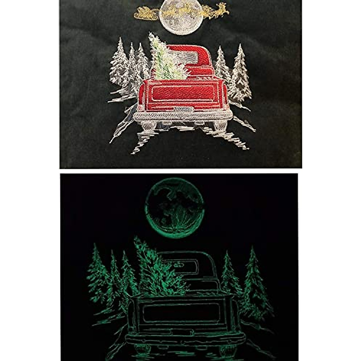 Simthread Glow in The Dark Machine Embroidery Thread 1000yards(1000M) 5 spools Set 30WT for Halloween Christmas Embroidery and Sewing Machines