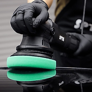 Green Heavy Cut Pad, Buffing Polishing Pads, SPTA 3Pcs 6.5 Inch Face for 6 Inch 150mm Backing Plate Compound Buffing Sponge Pads for Car Buffer Polisher Compounding, Polishing and Waxing -FPTSS6G-3