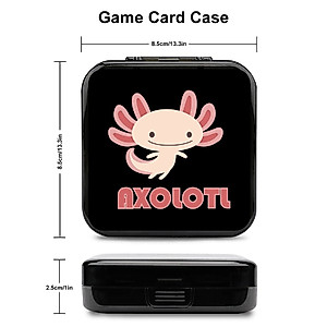Cute Axolotls Game Card Case Shockproof Storage Box Carrying Case with 12 Slots Card for Switch
