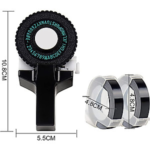 Manual Embossing Label Maker,Embossing Typewriter，Lettering Machine,Refill with Free 2 Tapes