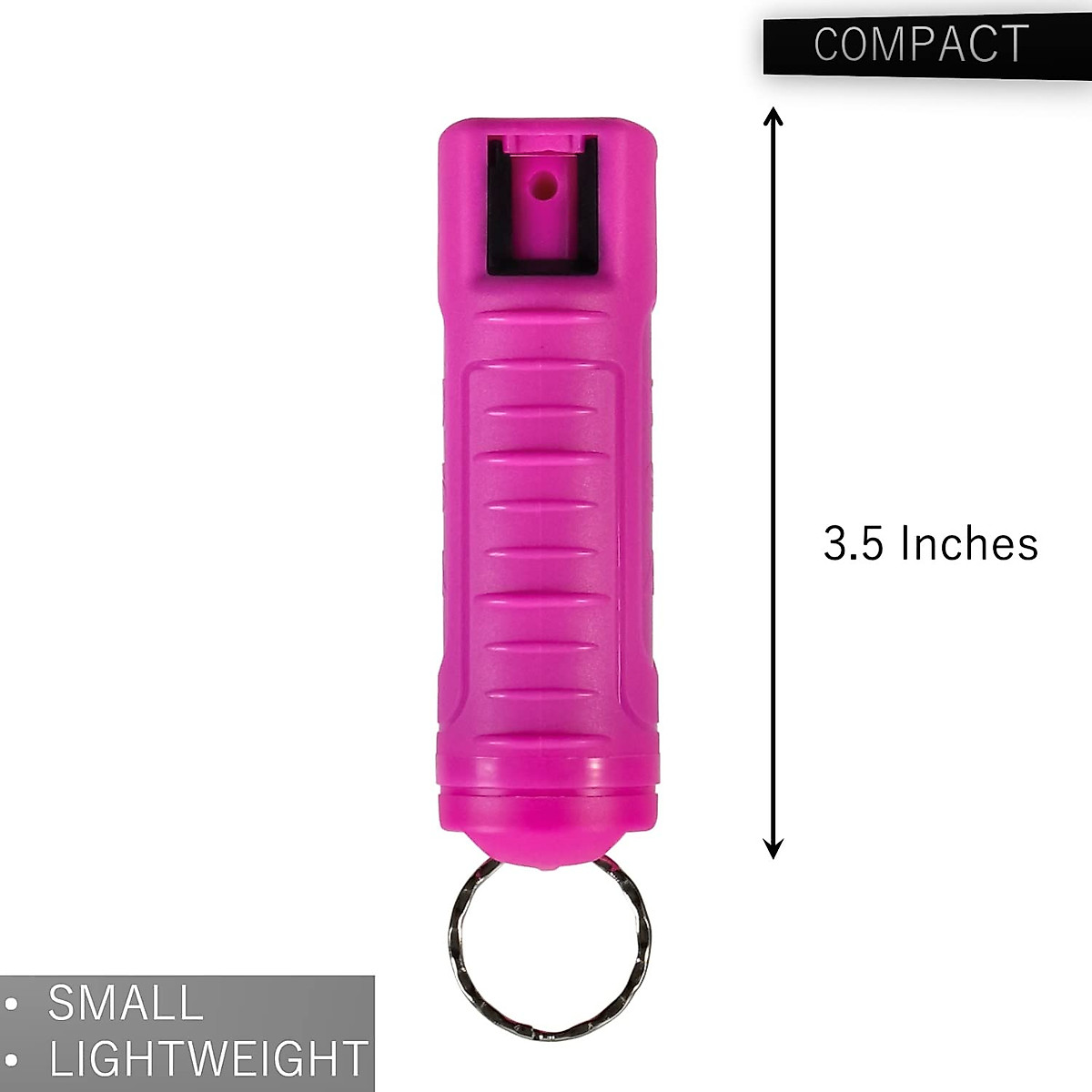 Police Magnum Pepper Spray Keychain Belt Clips- Maximum Heat Strength OC with Dye- Combo Safety Key Chain Set- Made in The USA- 2 Pack Hot Pink INJ