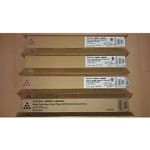 Genuine Ricoh Type MP C400 / C240 / LD140C High Yield Toner Bundle Set 841724,841725, 841726, 841727, BCYM Sealed In Retail Packaging by Ricoh Savin Lanier
