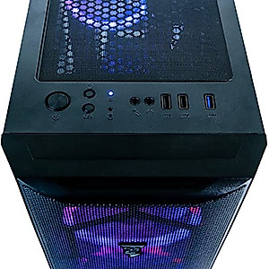 ViprTech Mutineer Gaming PC Desktop - Intel Core i7 (3.8GHz), GeForce GTX 1660 Super 6GB, 16GB RAM, 512GB NVMe SSD, RGB Keyboard Mouse Mousepad, WiFi, Bluetooth, Win 10 Pro, Streaming, Editing, Black