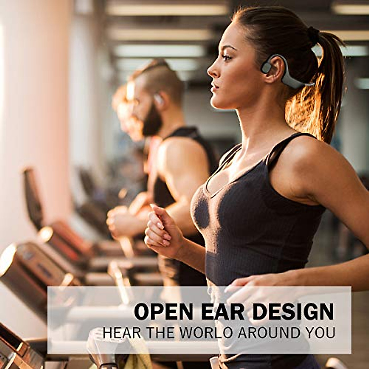 Bone Conduction Headphones, Sports Headsets Bone Conduction Headphones with Microphone for Sports Driving