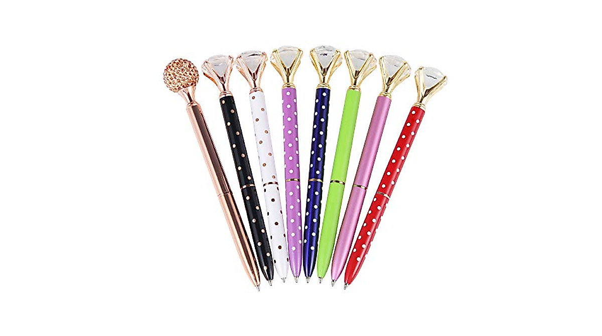 Big Diamond Pen - 20 Pcs Colorful Crystal Ballpoint Pens