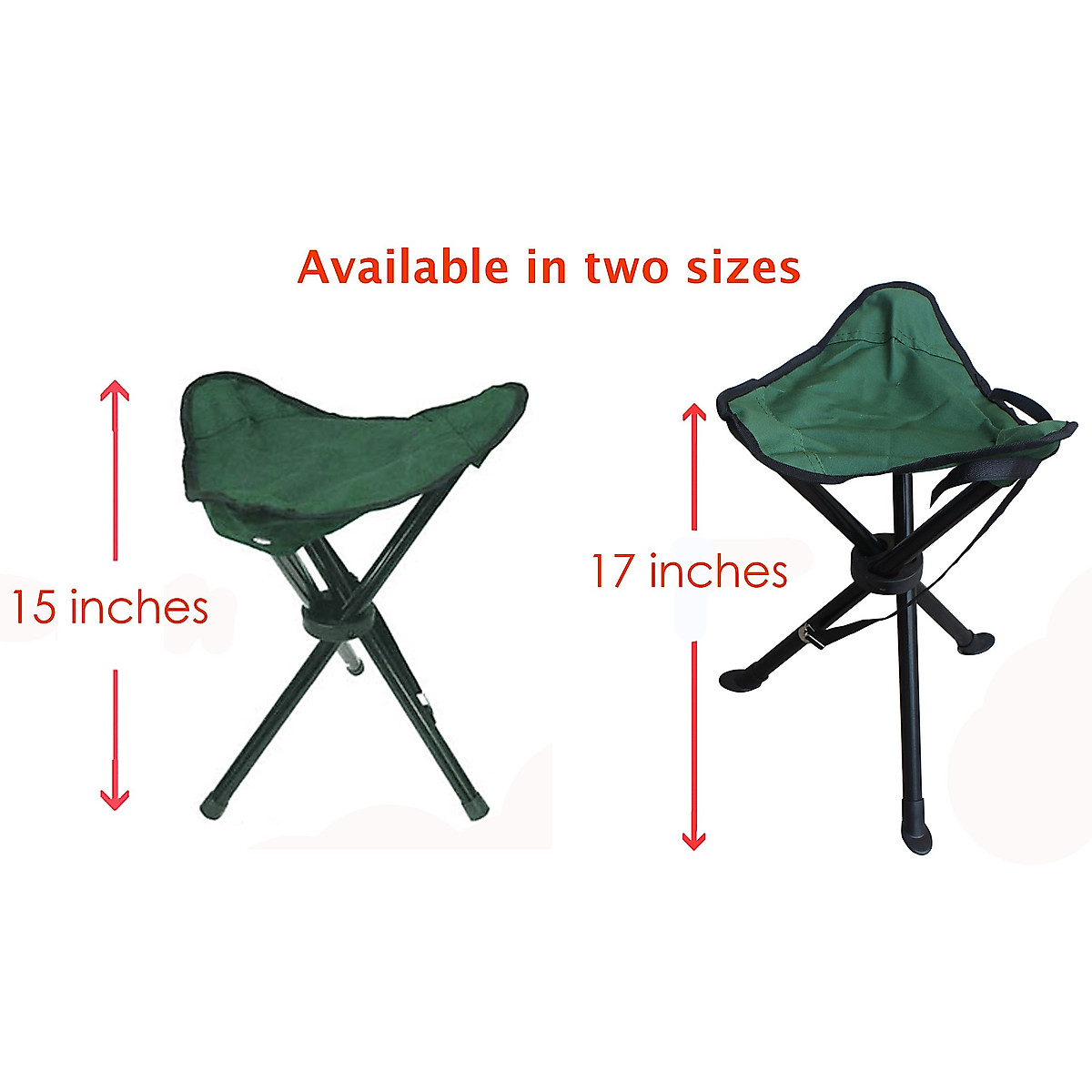 Folding Stool by Alex Carseon, Small, Lightweight, Portable seat. Foldable Tripod Camp Chair for Camping, Fishing, Travel, Parks, Photography, Outdoor Concerts, Soccer Games, Sports Events, Gardening