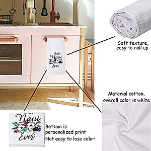 TSOTMO Best Nani Ever Kitchen Towel Nani Gift Grandma Gift from Grandchildren Grandma Birthday Gift (Nani Towel)