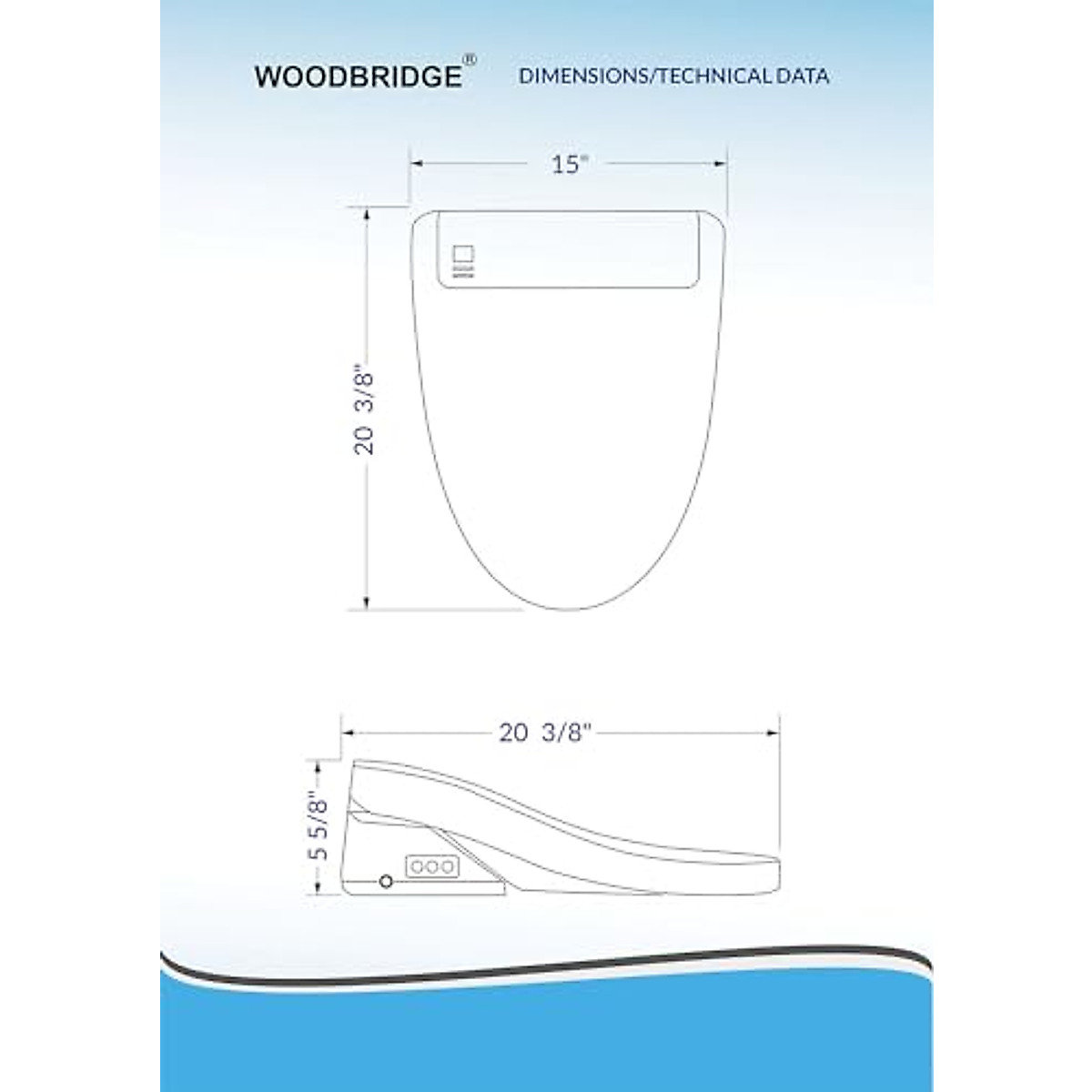 WOODBRIDGE BID01 Toilet Seat