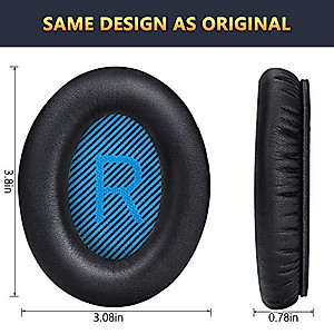 GEVO Upgraded Replacement Ear Pads for Bose QC25 Headphones- Cushions kit Also Fit QuietComfort2/15/35&35ii/Ae2/Ae2i/Ae2w and SoundLink 1&2/SoundTrue 1&2(Over-Ear)(Sky-Blue mats)