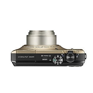 Nikon Coolpix S8100 12.1 MP CMOS Digital Camera with 10x Zoom-Nikkor ED Lens and 3.0-Inch LCD (Gold)