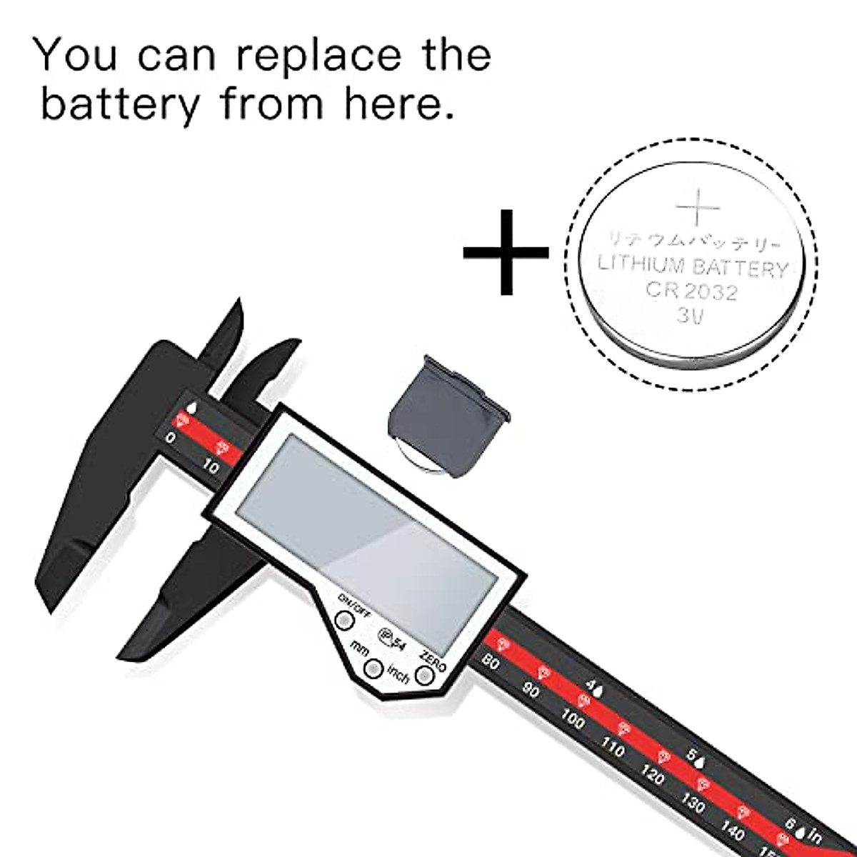Digital Caliper, IP54 Waterproof Caliper Measuring Tool, Electronic Micrometer Vernier Caliper with Large LCD Screen, Automatic Shutdown Function, Inch and Millimeter Conversion (6 Inch /150mm)