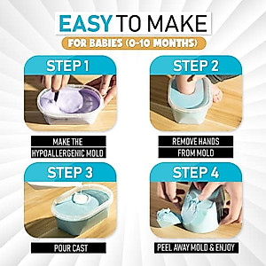 Hula Home Baby Keepsake Hands Casting Kit | Plaster Hand Molding Kit for Infant Hand & Foot Mold | Hand Mold Sculpture Kit for Newborns, Toddlers, Babies | Baby Gifts