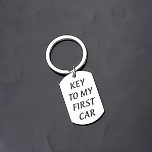TGBJE First Car Gift For Teens Key To My First Car New Driver Gift Drivers License Keychain Gift First Car Souvenir Gift (first car key)