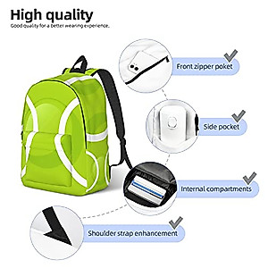 YOPIGOT Tennis Canvas Backpack Tennis Travel Backpack Tennis Laptop Backpack For Men Women S