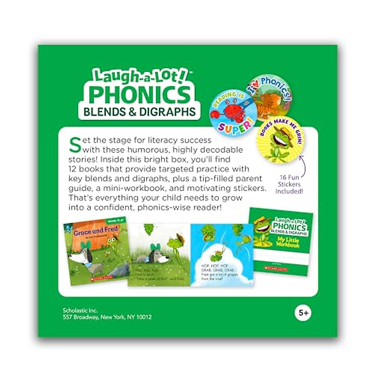 Scholastic Laugh-A-Lot Phonics: Blends & Digraphs (Parent Pack) Boxed Set, Paperback, 12 per Pack (SC-736582)