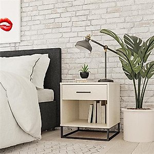 Novogratz Kelly Nightstand, Ivory Oak Nighstand