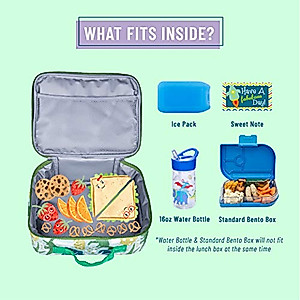 Wildkin Kids Insulated Lunch Box Bag for Boys & Girls, Reusable Kids Lunch Box is Perfect for Early Elementary Daycare School Travel, Ideal for Hot or Cold Snacks & Bento Boxes (Dinomite Dinosaur)