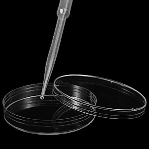 50 Pack Petri Dishes with 100 Pcs Lids, 90 x 15 mm Disposable Sterile Petri Dishs, Plastic Clear Petri Dishs, Lab Petri Dishes with 3ml Transfer Pipettes