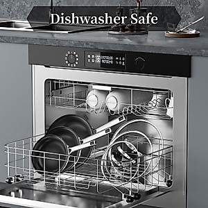 Stainless Steel Frying Pan Set,8inch&9.5inch&11inch Nonstick Ceramic Frying Pan with Lid Non Toxic Healthy Ceramics Egg Pan Omelet Pans,Kitchen Cooking Pan Compatible W/All Cooktops PFOA Free