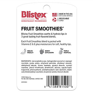 Blistex Fruit Smoothies Lip Protectant Assorted, 3 ct (Packaging May Vary)